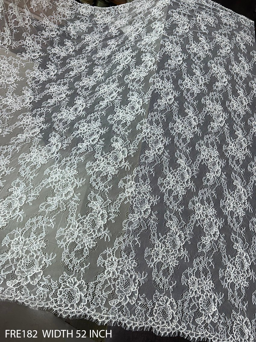 FRE182 CORDED EYELASH LACE FABRIC